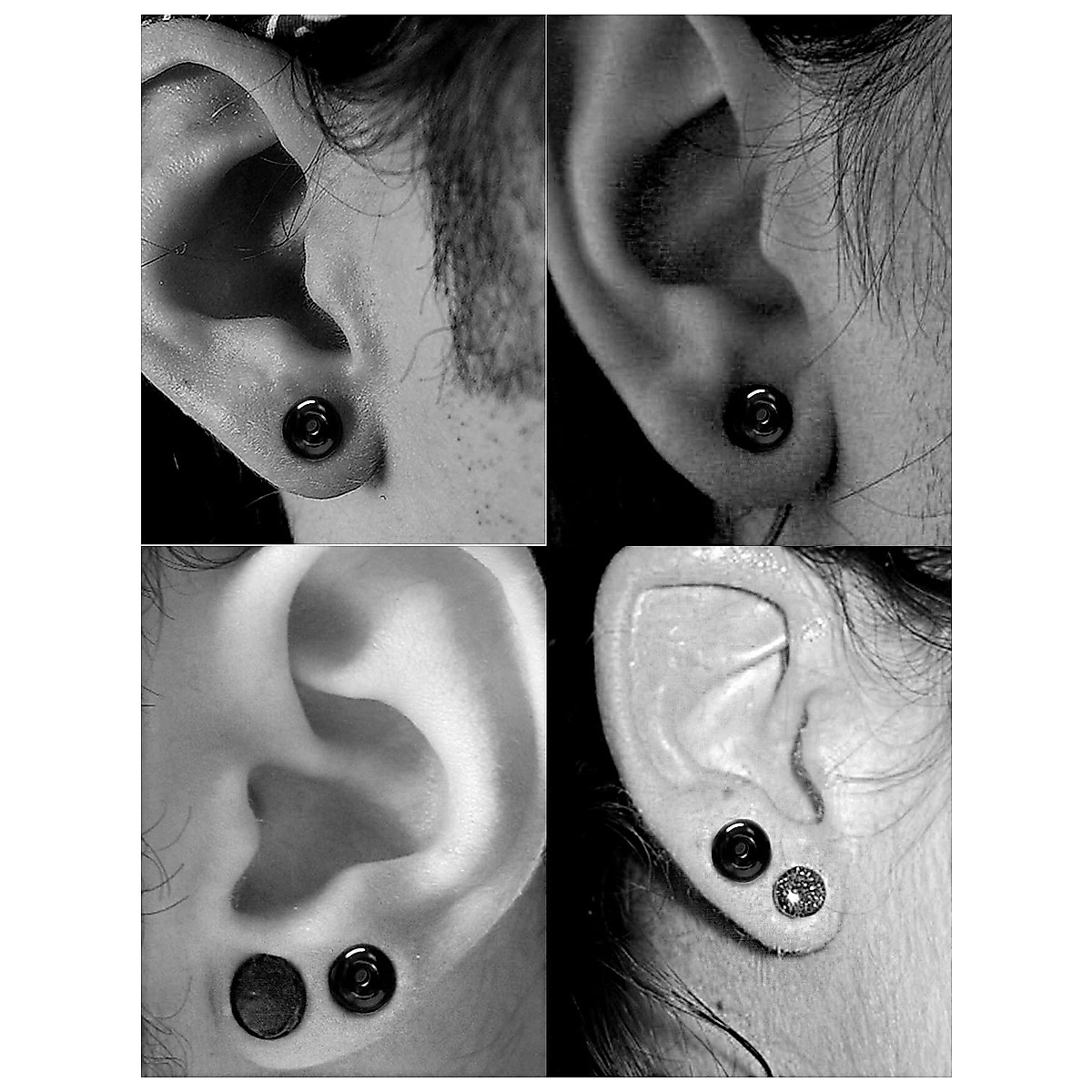 Vsnnsns 8G 316L Surgical Stainless Steel Ear Gauges Tunnel Plug Earrings Expander Stretcher Piercings Jewelry for Women Men 6 Pairs 8 Gauge 3mm