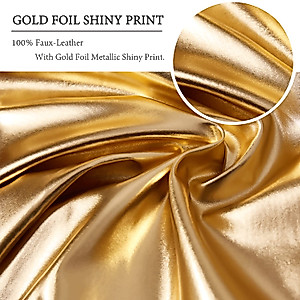 EUCIOR Decorative Pillow - 18x18 Gold Metallic Shiny Cushion Cover, Modern Throw Pillows for Bed, Couch, Sofa