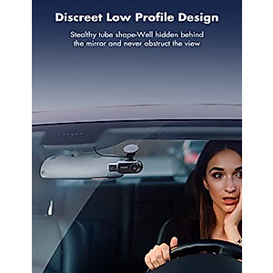 Supwi Dual Dash Cam with GPS and Wi-Fi, 1440P Front and Inside Discreet Car Camera for Uber with Infrared Night Vision, Super Capacitor, Dual Sony Sensors, Parking Monitoring
