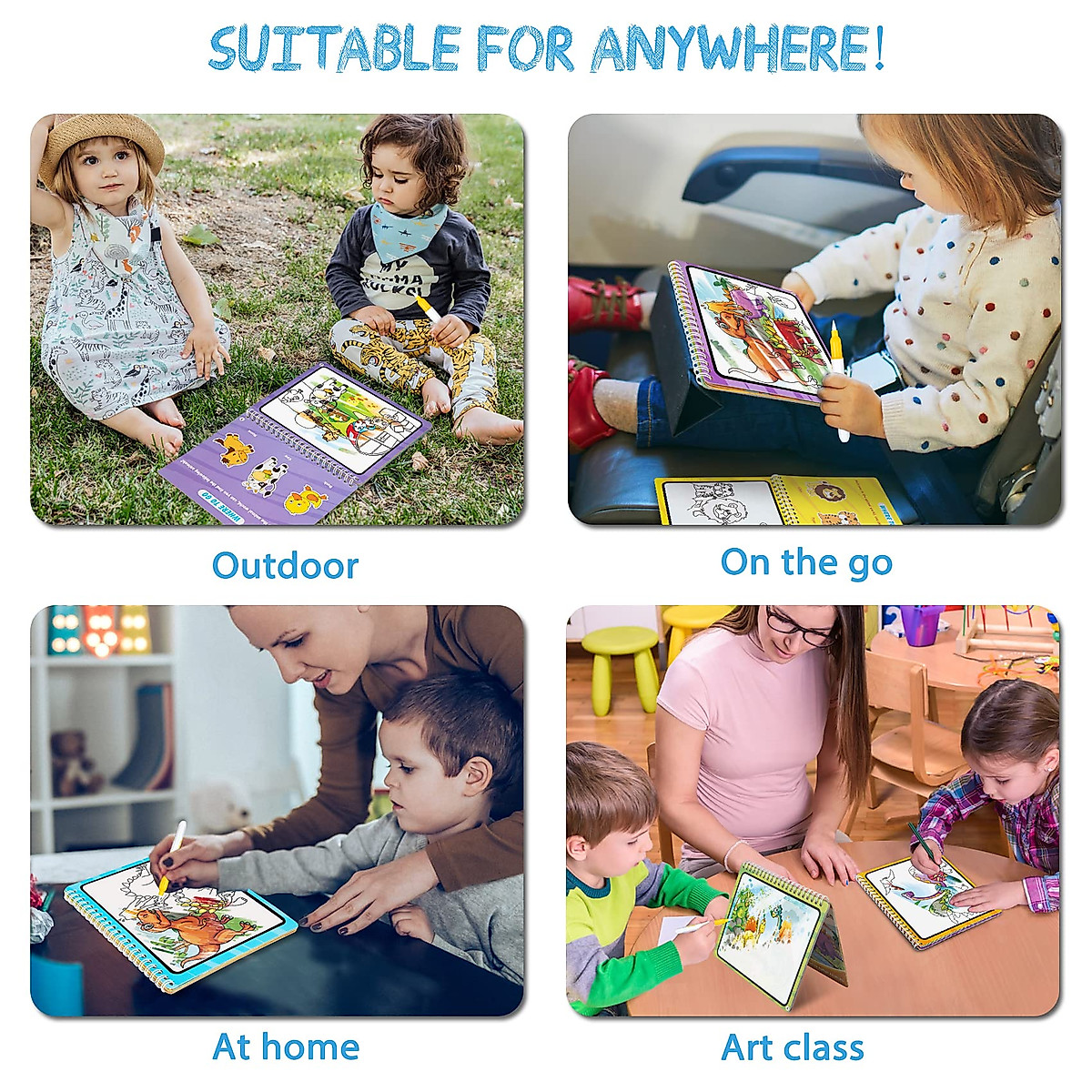 HahaGift Toys for 1 2 3 Year Old Boys Girls Gift, Magic Water Drawing Book Dinosaur Toys for Kids 3-5, Educational Learning Toys for Toddlers 1-3, Best Birthday Gifts for 3 2 1 Year Old Kids !