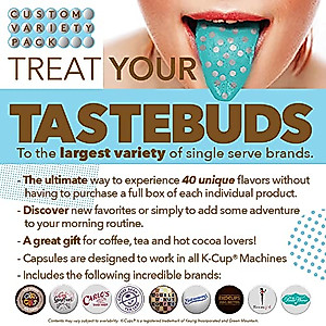 Decaf Coffee Pods Variety Pack Sampler, Assorted Unflavored & Flavored Coffee Pods Compatible with Keurig K Cups Brewers, Decaffeinated Coffee Capsules, 30 Count - No Duplicates (Pack of 1)