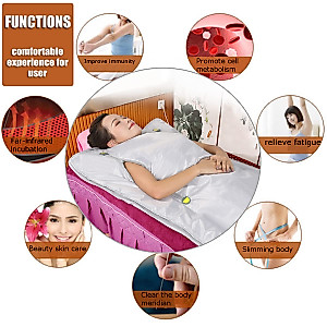 Vanell Far Infrared Sauna Detox Blanket - 2-Zone Spa Sauna Blanket, Overall Wrap Heating, FIR Technology, Zipper Type - Digital Body Heat Blanket