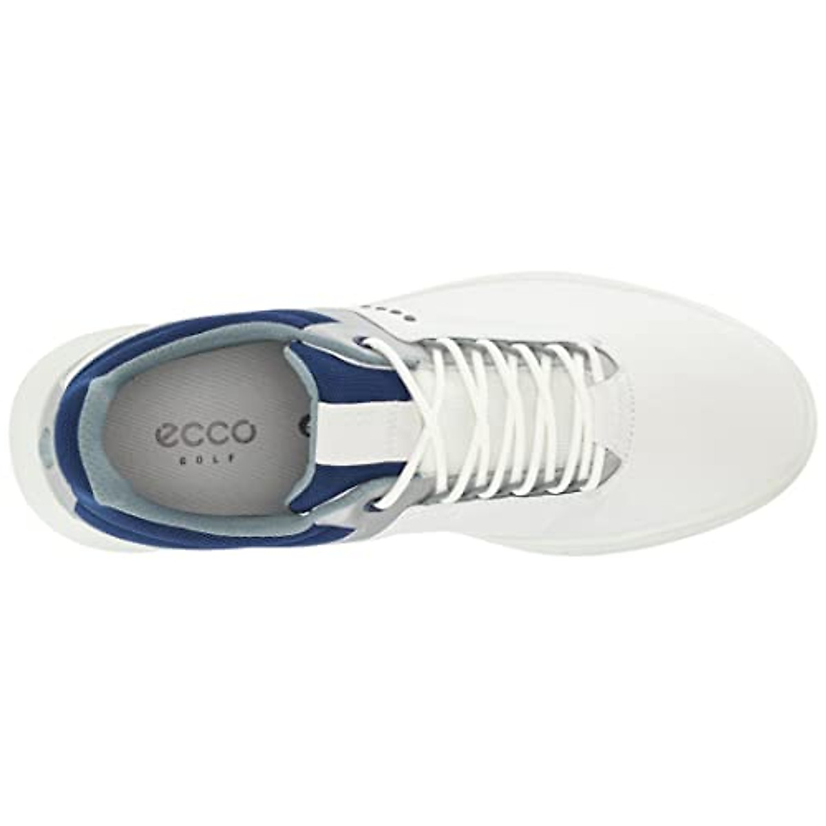 ECCO Men's Core Hydromax Water Resistant Golf Shoe, White/SILVERMETALLIC/Blue Depths, 10-10.5