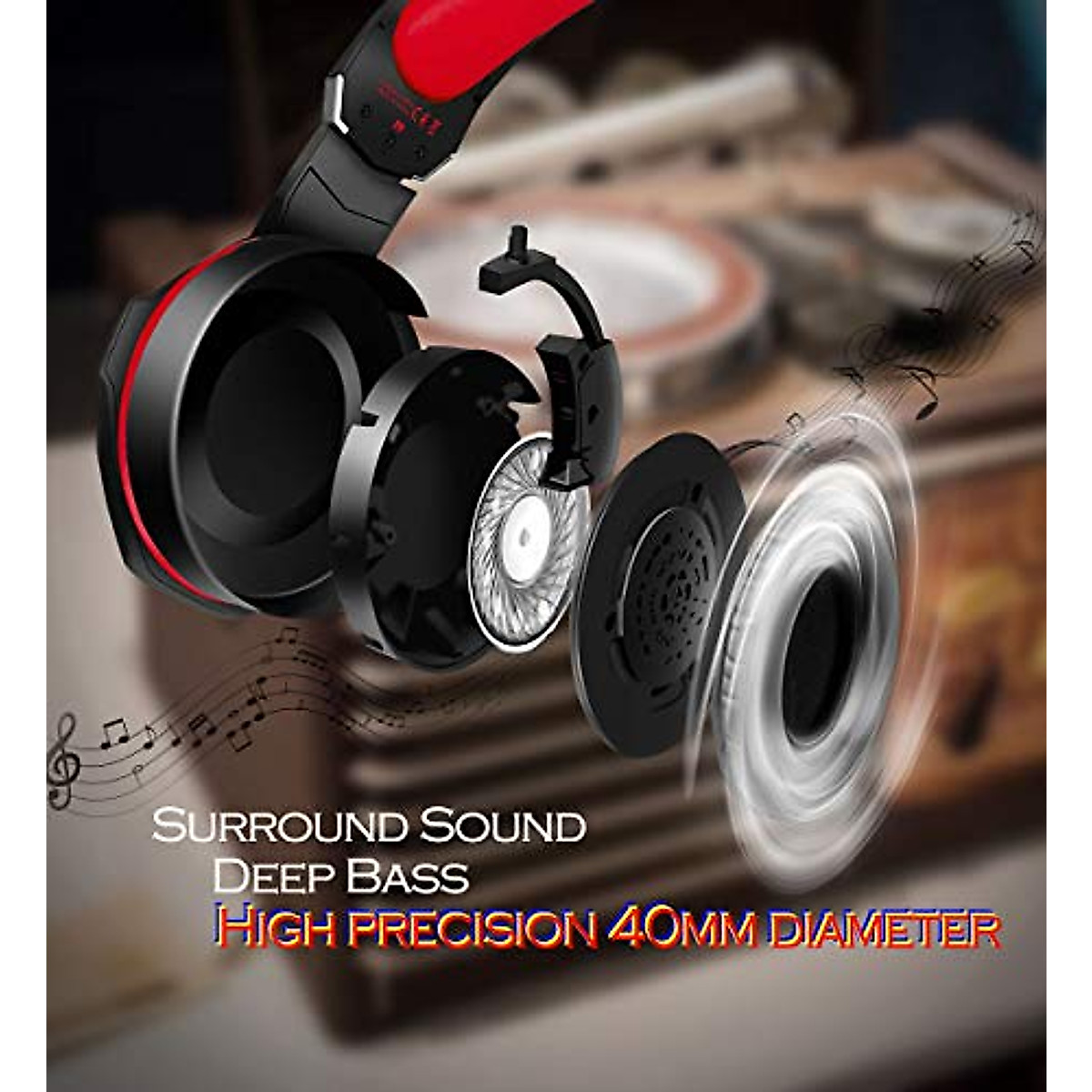 SVYHUOK PS4 Gaming Headset with Mic, Stereo 2019 Latest Lightweight Over-Ear Headphone for Games, Stereo Surround with Noise Cancelling 3.5mm Jack for PC Laptop