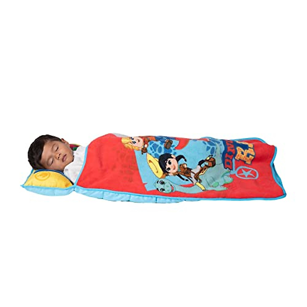 Dino Ranch Dinosaur Toddler Nap Mat Set – Includes Pillow and Fleece Blanket – Great for Boys Napping During Daycare or Preschool - Fits Toddlers