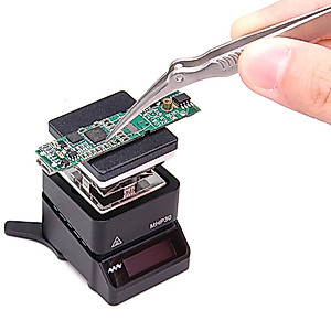 YKEY Original MINIWARE MHP30 Electric Hot Plate Preheater Soldering Preheating Station Welder Rework Heater Lab 60W 30X30mm (MHP30 + 65W Power Supply)