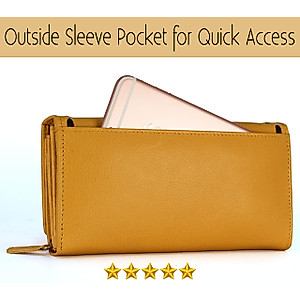 Mou Meraki Women RFID Blocking Real Leather Bifold Wallets For Women-Shield Against Identity Theft (Multicoloured)
