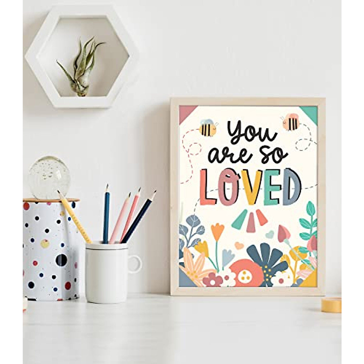 Carson Dellosa We Belong 12 Boho Rainbow Classroom Poster Set, Boho Neutral Motivational Mini Posters for Classroom, Wall Décor, Daycare, and Boho Neutral Classroom Décor