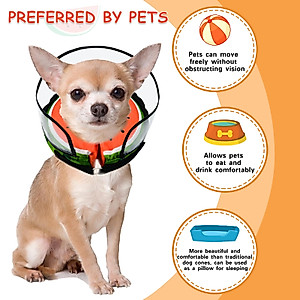 MRSOHRET Dog Cone,Dog Surgery Collar,Dog Cones for Small Medium Large Dogs,Inflatable Cone for Dogs,Watermelon Dog Cone Collar, Does not Impede Vision Dog Recovery Collar