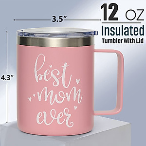 Best Mom Ever Coffee Mug- Best Mothers Day Gifts from Daughter,Son,Kids- Unique Christmas Gifts for Mom,Women,Wife- Novelty Birthday Gifts Idea for Mom
