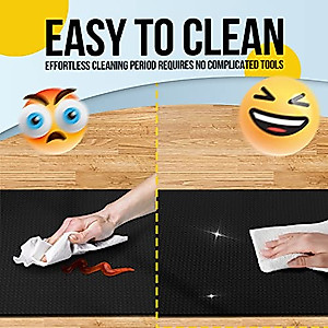 Kitsure Kitchen Mats 2 PCS, Waterproof & Non-Slip Kitchen Rugs, Anti-Fatigue Mats for Kitchen Floors, Offices & Laundries, Durable Resilient Kitchen Rug Set, 17.3"×30"+17.3"×47",Black