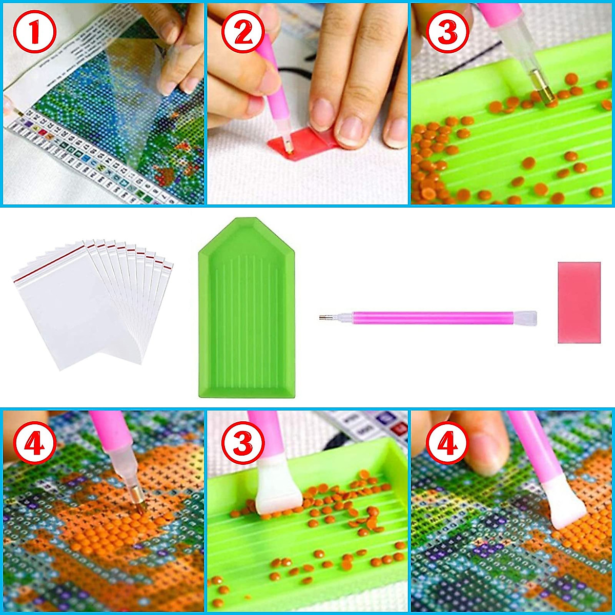 5D Diamond Painting Kits for Adults,Diamond Art with Full Tools Accessories,Exquisite Flowers Inlaid with Crystal and Diamond,Perfect for Home Wall Decor(12x16inch)