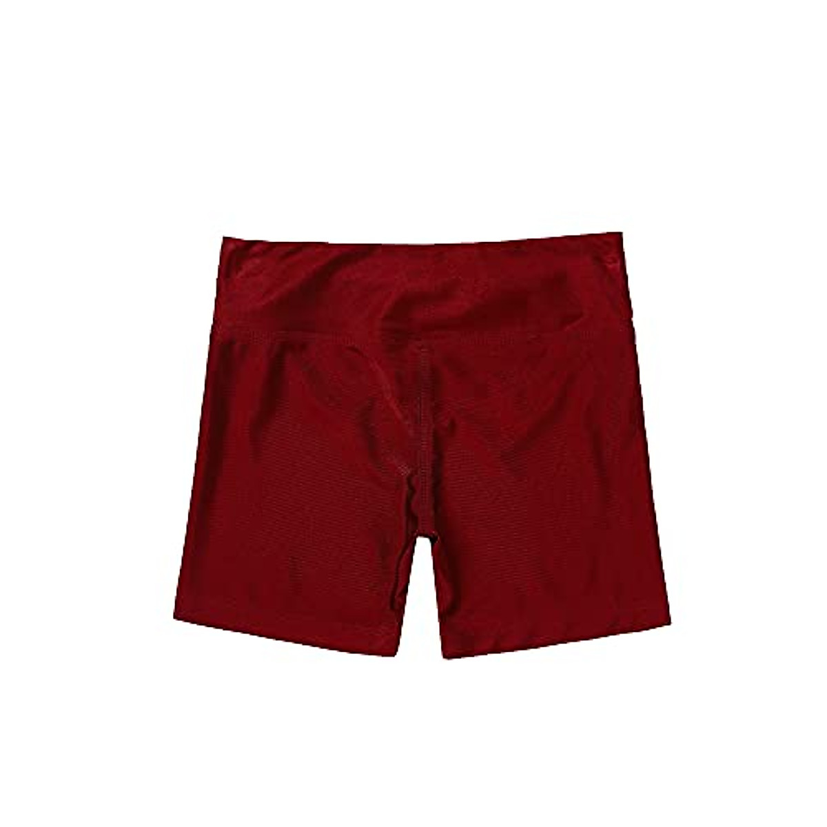 Hansber Kids Girls Boycut Shorts Solid Color Sports/Dance/Gymnastics Athletic Bottoms Summer Hot Pants Letter Burgundy 12