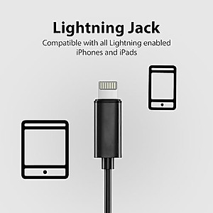 Avantree Resolve-L Small - Wired Open-Ear Lightning Headphones with Microphone [MFi Certified], in-Line Controls & Over-Ear Hooks Earbuds, Compatible with iPhone 14 13 12, Support All iOS Systems