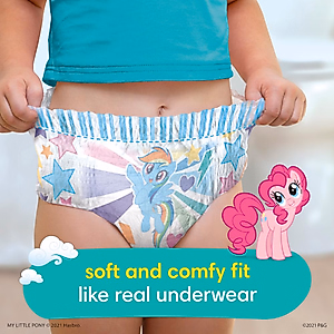 Pampers Training Pants - Easy Ups Girls & Boys - Size 5T-6T, 15 Count, My Little Pony Potty Underwear (Packaging May Vary)