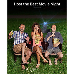 Mini Projector, HISION Bluetooth Projector 1080P Projector 4K Movie Projector Portable Home TV Projector 8500L Outdoor Video LED Projector Compatible with TV Stick Laptop Phone Tablet HDMI USB DVD H7