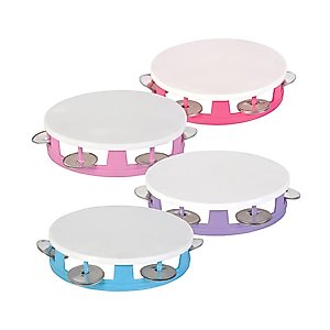 Rhode Island Novelty 5.5 Inch Mini Tambourines, Pack of 12 Assorted