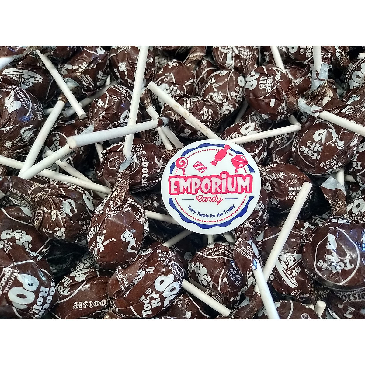 Chocolate Lollipops - 25 Delicious Lollipops with a Chocolate Roll Center Bulk Candy