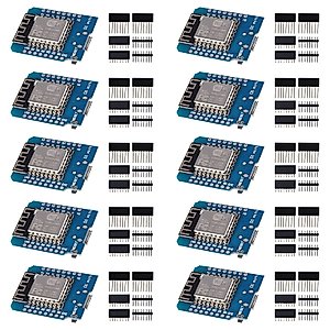 ACEIRMC ESP8266 ESP-12 ESP-12F NodeMcu Mini D1 Module Lua 4M Bytes WLAN WiFi Internet Development Board Base on ESP8266 ESP-12F for Arduino,Compatible with WeMos D1 Mini （10pcs）