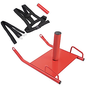 7BLACKSMITHS Power Speed Sled w/Harness&Padded Weighted Drag Sport Training Running Football Sled for Fitness Strength Training and Athletic Exercise