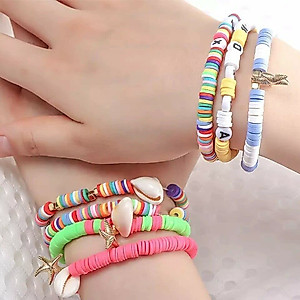 QBJAYTY Bracelet String, 0.8mm Elastic String for Clay Beads, 100M Clear Elastic Stretchy Bracelet String for Jewelry Making, Elastic Beads Beading String Cord (White)