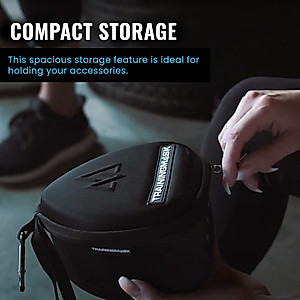 Training Mask Hard Carry Case with Quick Zip Pouch - Internal Soft Webbing for Any Workout, Cardio and Endurance, Fitness, Breathing Resistance, Running (Black)