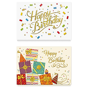 The Gallery Collection - Birthday Cards Assortment Box (35 Cards), Foil & Embossing (Birthday 1)
