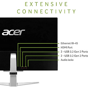 Acer 27-inch FHD(1920x1080) All-in-One Desktop (2023 New) | Intel 10-Core i5-1235U Processor | Iris Xe Graphics | WiFi 6 | RJ-45 | 24GB DDR4 1TB SSD | Win11 Pro