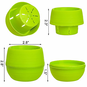 Elsjoy 30 Pack Mini Succulent Pot, 3 Inch Plastic Seed Starter Pots Small Cute Succulent Planter with Drainage for Indoor & Outdoor Plants, Home Decor, Free Assembly