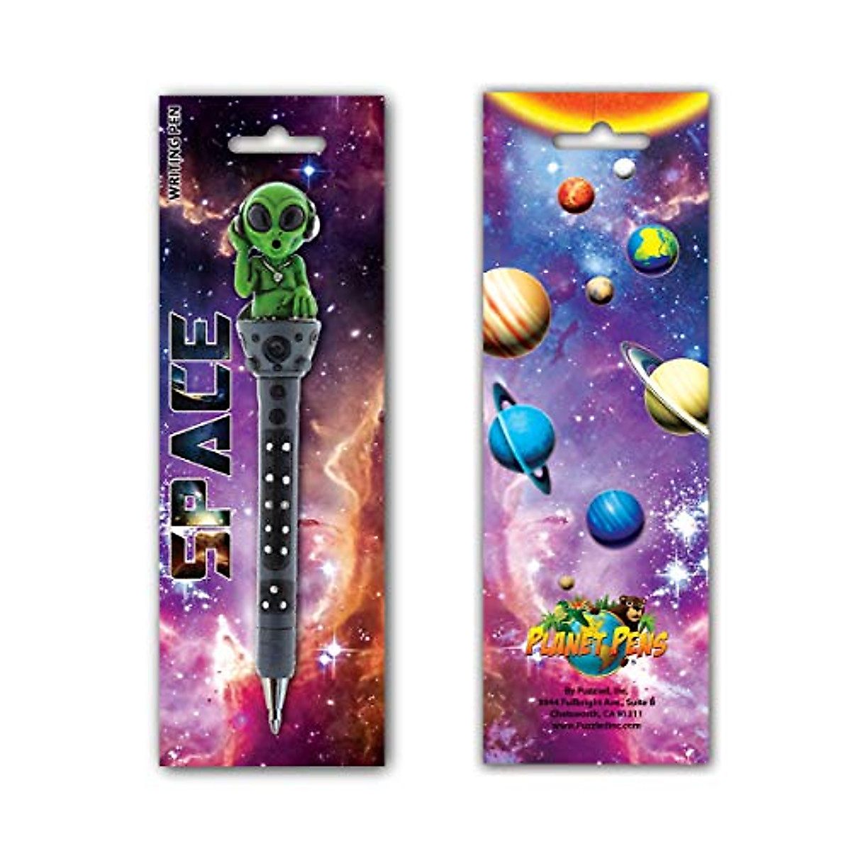 Planet Pens Alien DJ Novelty Pen - Fun and Unique Kids and Adults Ballpoint Pen, Cute Science Fiction Space Writing Pen Instrument For School & Office Desk Decor