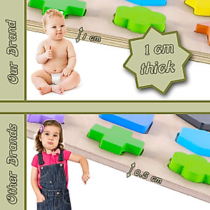 Magnetic Wooden Educational Shape Puzzle - Learn Colors & Shape Recognition Toy – Toddler Preschool Game – Kids Montessori Education