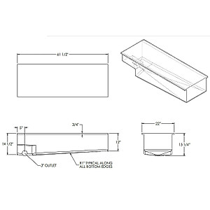 RecPro 62 Gallon RV Holding Tank 61 1/2" x 22" x 15" Waste Water Holding Tank | Made in America