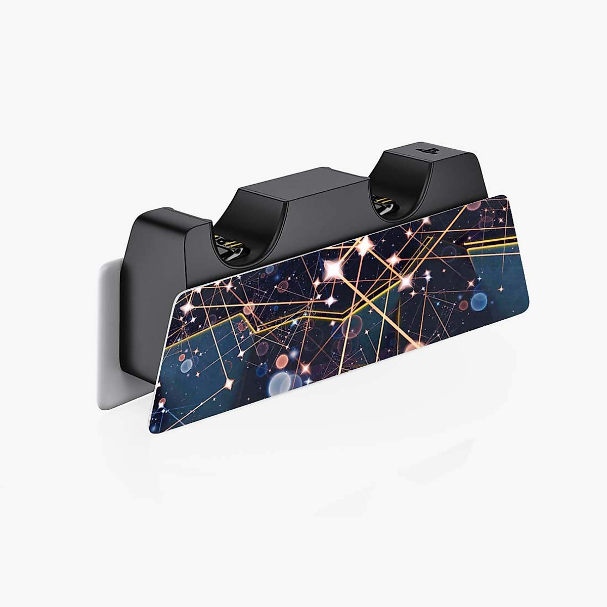 PlayVital Galaxy Geometric Full Set Skin Decal for ps5 Console Disc Edition, Sticker Vinyl Decal Cover for ps5 Controller & Charging Station & Headset & Media Remote