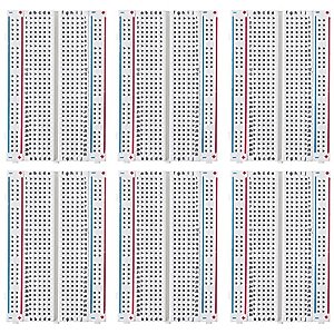 DEYUE breadboard Set Prototype Board - 6 PCS 400 Pin Solderless Board Kit for Raspberry pi and Arduino Project