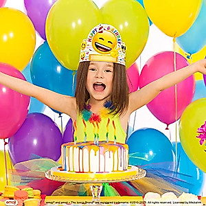 FANCY LAND Birthday Crowns for Kids Classroom 30PCS Emoji Birthday Crowns Party Supplies