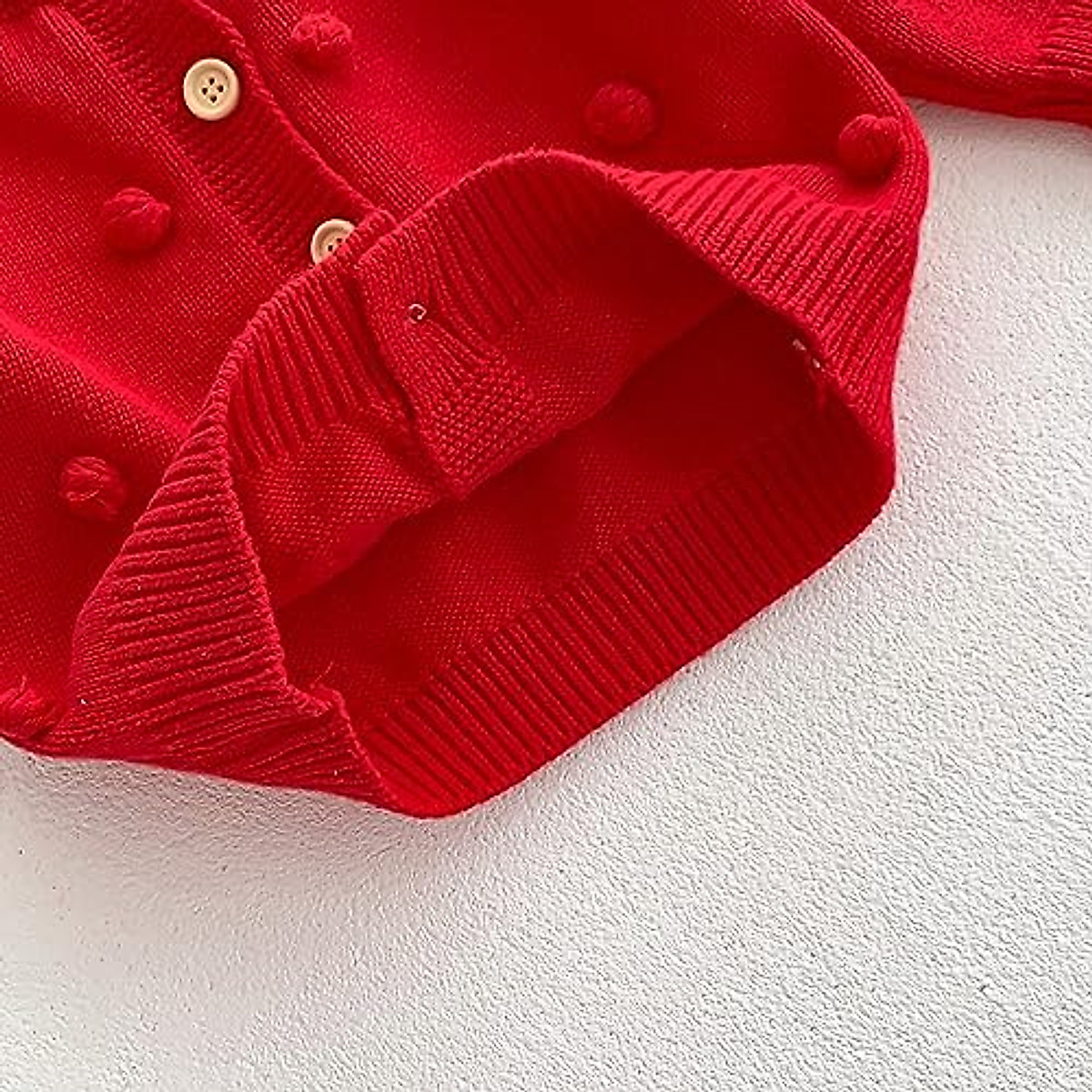 Unisex Baby Sweatshirt Waffle Knit Baby Clothes Warm Solid Color Long Sleeve Fall Winter Clothes Reindeer Shirt