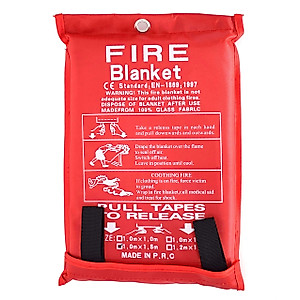 Parcil Distribution Wildfire Safety Kit - PD-101 Full Face Smoke Respirator & Fire Extinguisher Blanket Set - Home & Emergency Use - 2 P-A-3 Activated Carbon Filters
