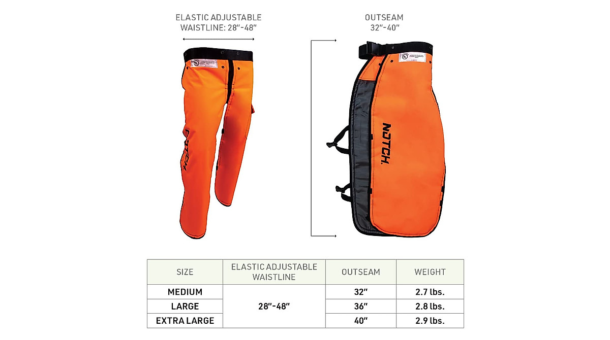 Notch Chainsaw Chaps - Type A Protection
