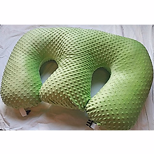 Twin Z Pillow Green, The Only 6 in 1 Twin Pillow for Breastfeeding, Bottlefeeding, Tummy Time and Support, A Must Have for Twins