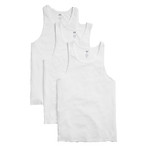 GAP Mens Tank Top (3-Pack) T Shirt, Optic White, Medium US