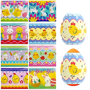 Wittocs 36 Pcs Easter Egg Wrapper Luminous Eggs Film Shrink Wraps for 2.4in Easter Eggs Chicken Bunny Egg Sleeves Decorations, New Cute Easter Egg Arounds