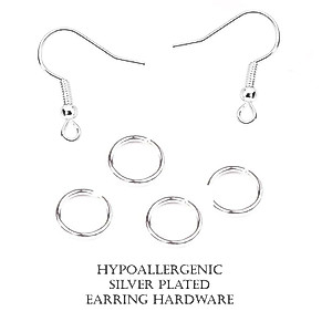 Game Controller Earrings Hypoallergenic Silver Plated Fishhooks Yazzle Dazzle Black