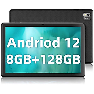 SGIN Tablet, 10 Inch Android 12 Tablets Computer, 8GB RAM 128GB ROM with MTK Octa-Core 2.0Ghz Processor, 1280 * 800 HD IPS Srceen, 5MP+8MP Camera, WiFi, Bluetooth, 6000mAh
