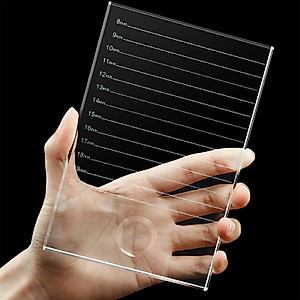5.9 x 3.94 x 0.31 Inch Eyelash Crystal Pallet Eyelash Extension Pallet Bigger Size Glass Pallet Lashes False Lash Tray Strip Adhesive Glue Holder for Eyelash Extensions (Glue Circle)
