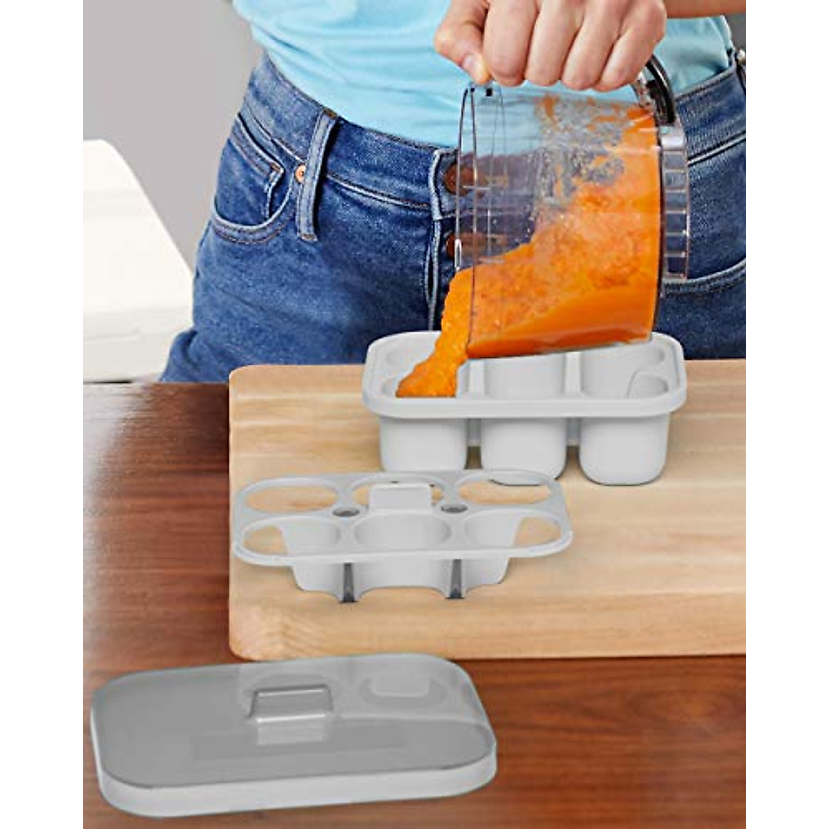 Skip Hop Baby Food Maker & Storage Set, Easy Prep & Store Starter Kit, Grey