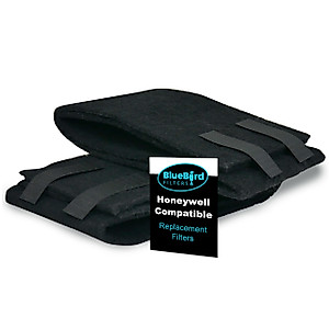 BlueBird Filters Replacement Prefilter, Fits Honeywell 17000-S, Carbon Charcoal, 2 Pack