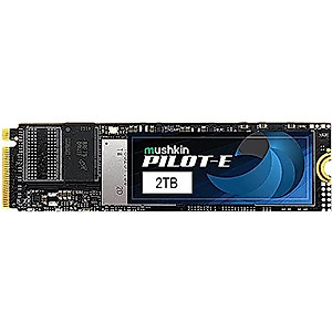 Mushkin Pilot-E – 2TB PCIe NVMe – Opal Data Encryption – M.2 (2280) Internal Solid State Drive (SSD) – Gen3 x4 – 3D TLC - (MKNSSDPE2TB-D8)