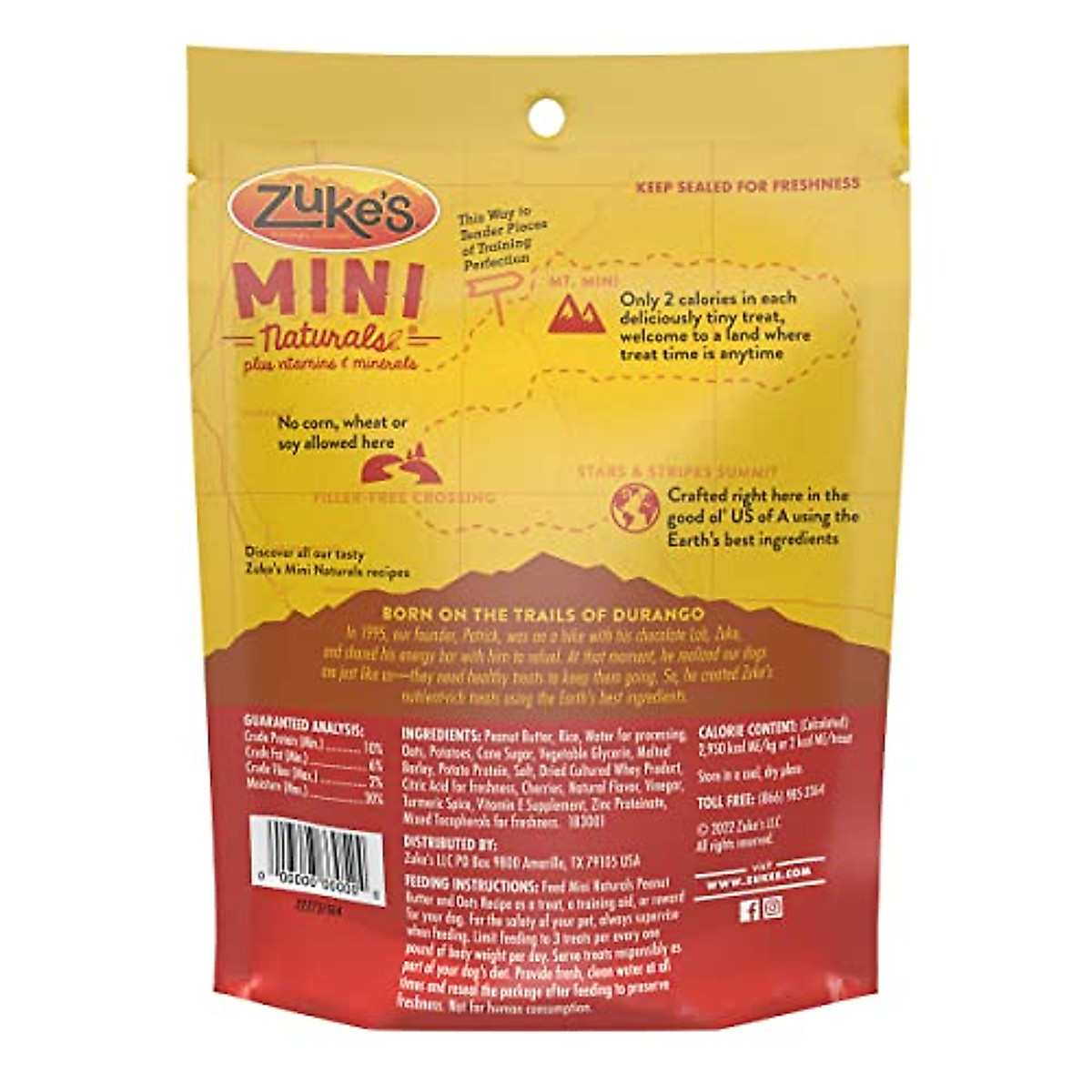 Zuke’s Mini Naturals Soft Dog Treats for Training, Soft Chewy Dog Training Treats with Peanut Butter and Oats