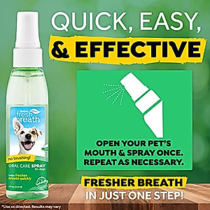 Fresh Breath by TropiClean Oral Care Spray for Pets, 4oz - Made in USA