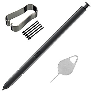 Galaxy S23 Ultra 5G S Pen Replacement S23 Ultra Pen with S23 Ultra Pen Tips Nibs for Samsung Galaxy S23 Ultra 5G Touch Pen 6.8" SM-S918U S918U1 S918W with Needle Repair Part (Black)
